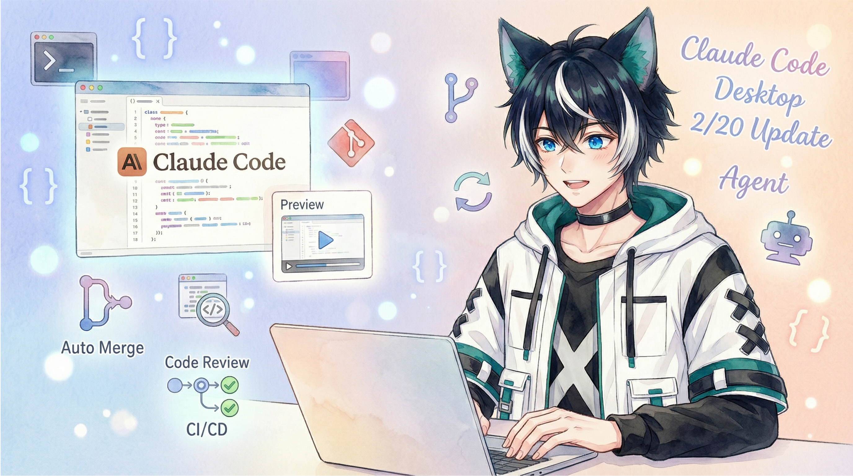 Claude Code 桌面版大更新：預覽 App、自動 Review、一鍵 Merge 完整介紹 - RAR 設計攻略
